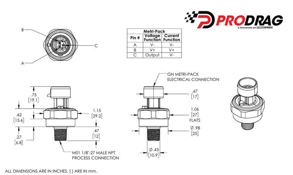 PRODRAG 150 Psi Sensor Kit