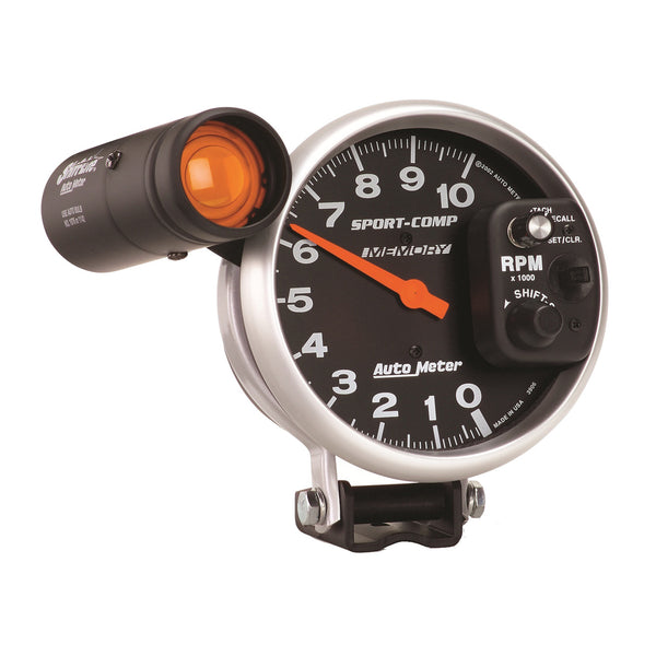 GAUGE, TACH, 5in, 10K RPM, PEDESTAL W/ EXT. SHIFT-LITE & MEMORY, SPORT