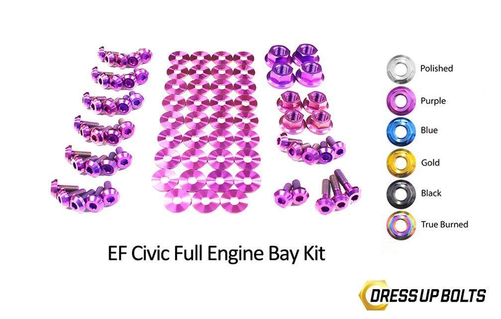 Dress Up Bolts Stage 2 Titanium Hardware Engine Bay Kit - Honda Civic