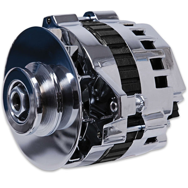 MSD Dynaforce® Alternator; Straight Mount; 160 Amp; Chrome;