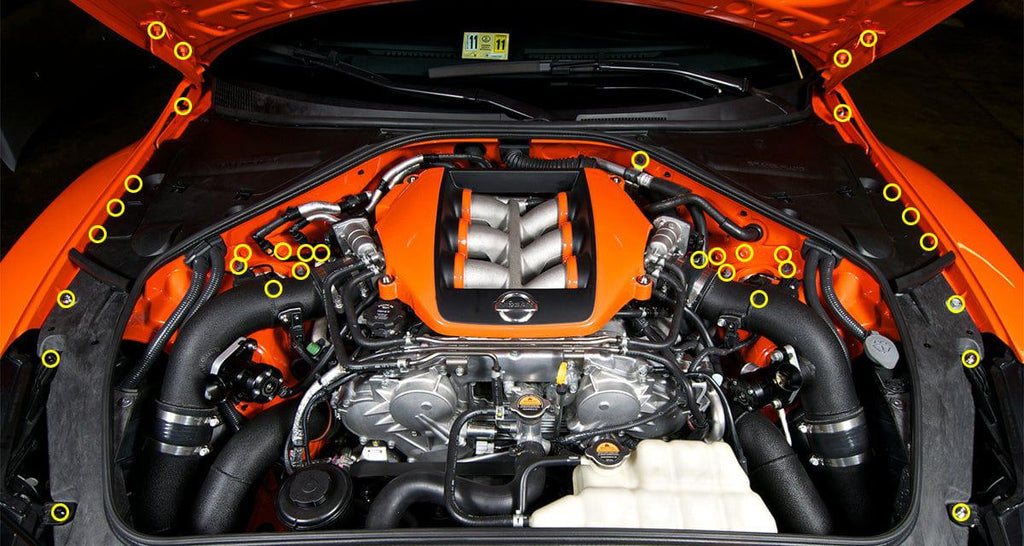 Dress Up Bolts Titanium Hardware Engine Bay Kit - Nissan R35 GT-R (200