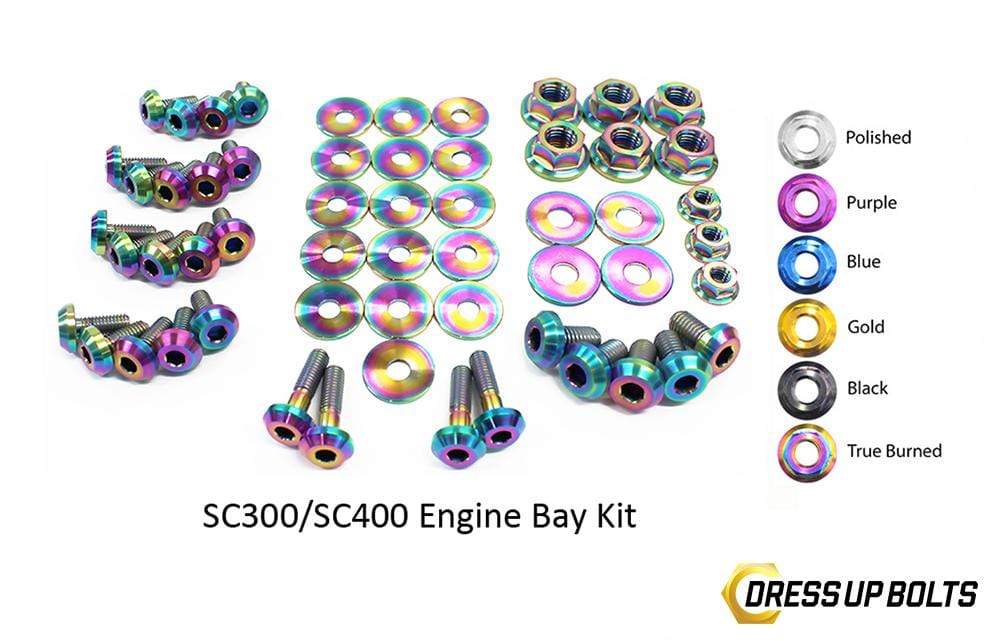 Lexus SC300/SC400 Titanium Dress Up Bolts Engine Bay Kit